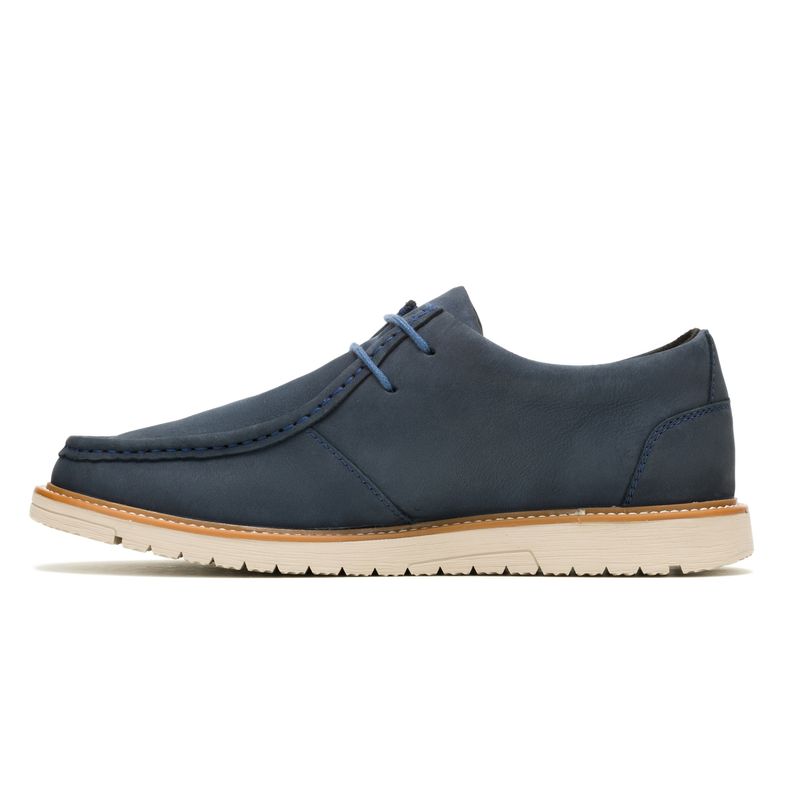 Zapato Para Hombre Cuero Jenson Mocc Toe Azul Hush Puppies - Supermall Perú